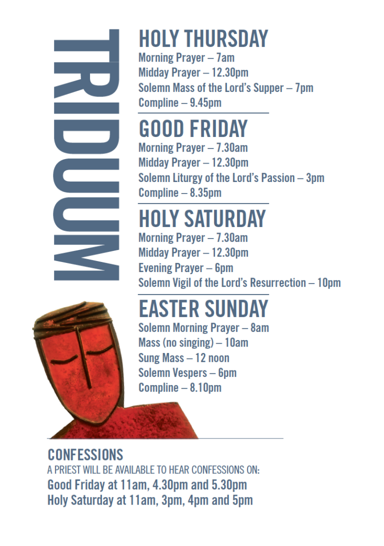 Liturgical timetable for Holy Week/Octave of Easter | Glenstal Abbey
